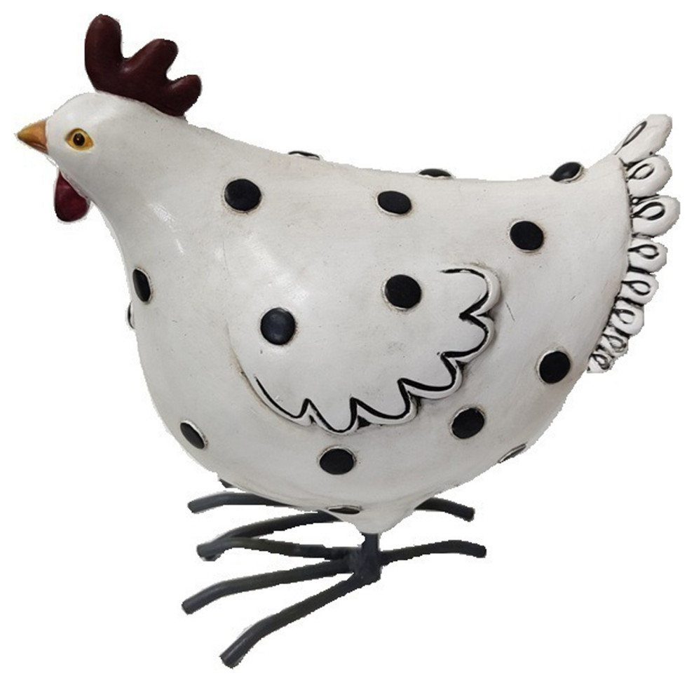 6 "Shabby Chic Chicken - Farmhouse - Garden Statues And Yard Art - by ...