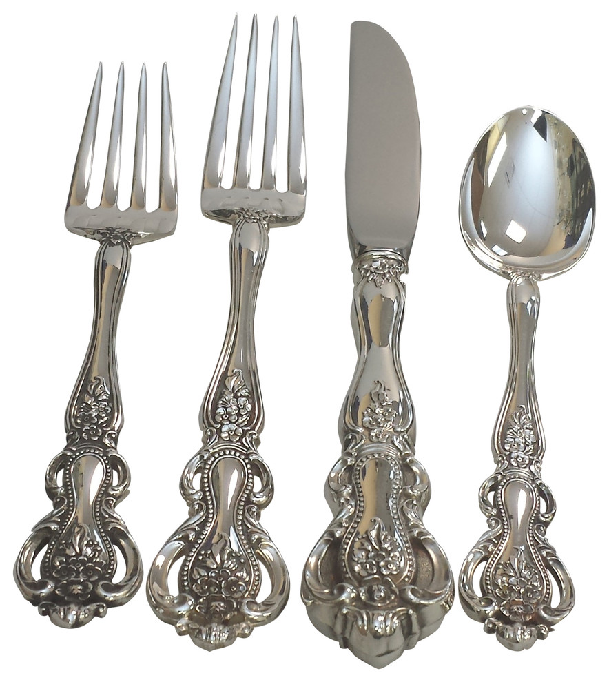 Kirk Stieff Sterling Silver Auberge, Belle Auberge 4 Place Setting ...