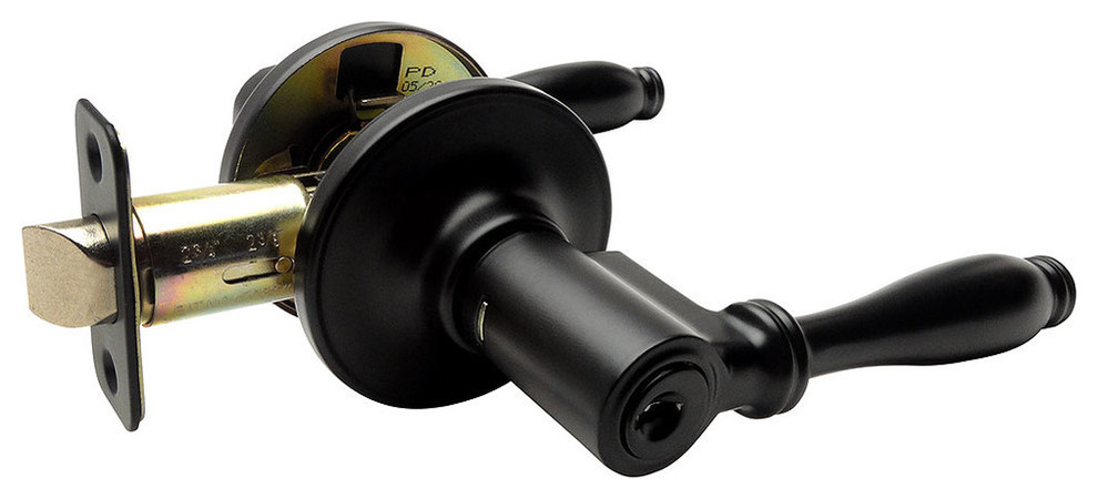Villa Design Matte Black Door Lever - Traditional - Door Levers - by ...