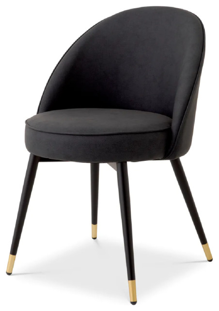 Gray Leather Dining Chair Set (2) | Eichholtz Cooper - Midcentury ...