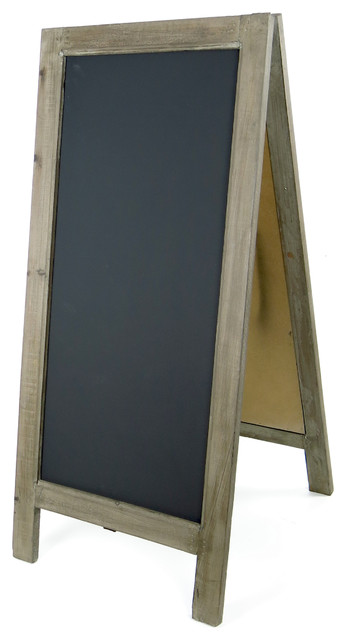 Du Jour Standing 2-Sided Chalkboard - Rustic - Bulletin Boards And ...