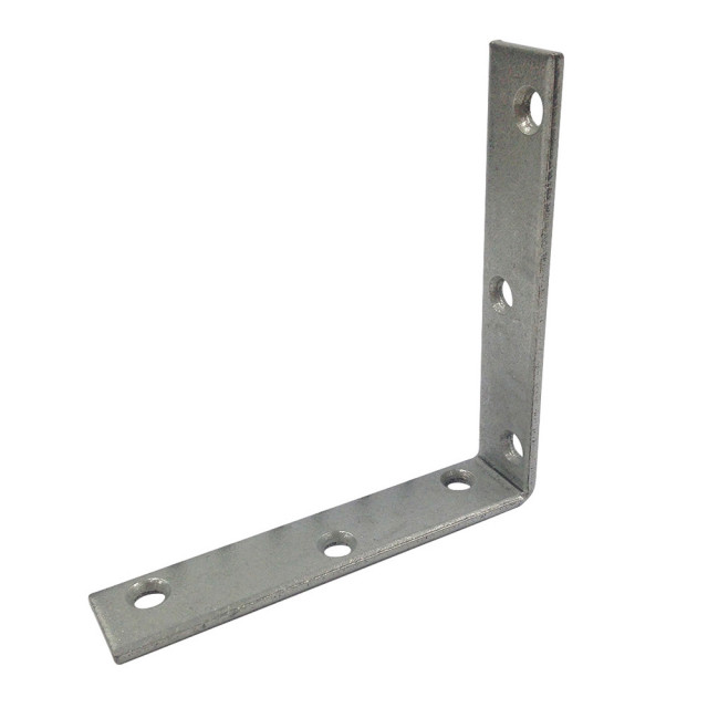 Corner Bracket, 5", Steel Construction, Galvanized Finish, L-Angle ...
