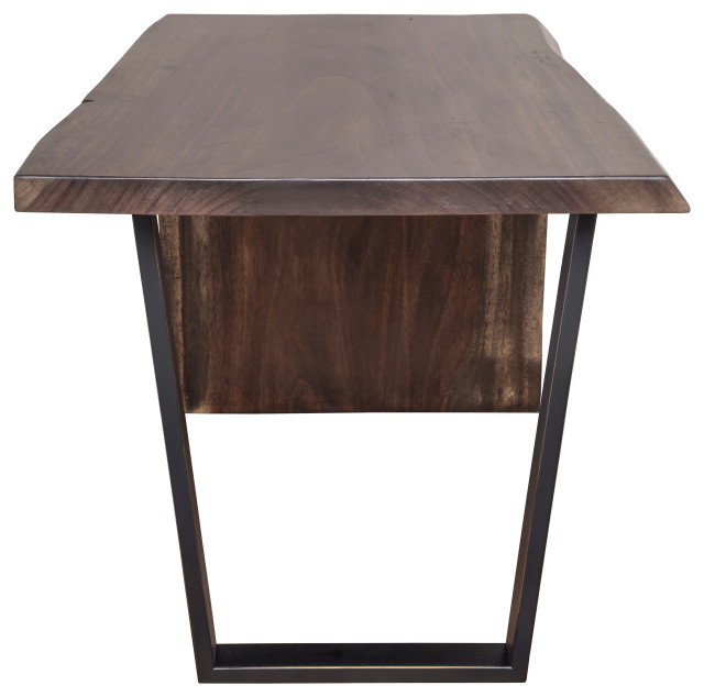 Heritage Guanacaste 54" Waterfall Desk - Rustic - Desks And Hutches ...