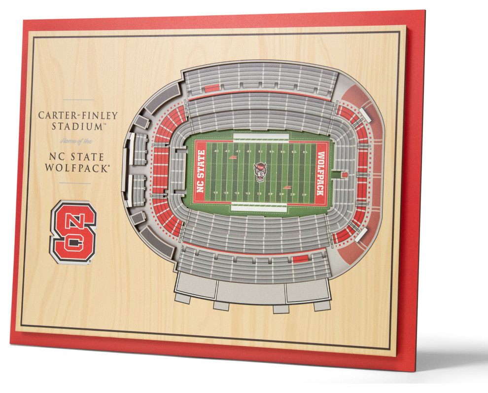 NCAA NC State Wolfpack 5 Layer Stadiumviews 3D Wall Art - Contemporary ...