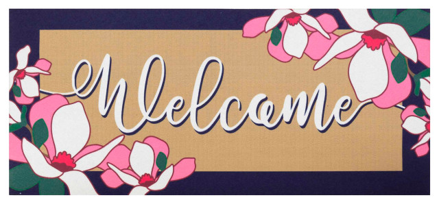 Doormat Insert, Welcome Magnolia - Contemporary - Doormats - by New and ...