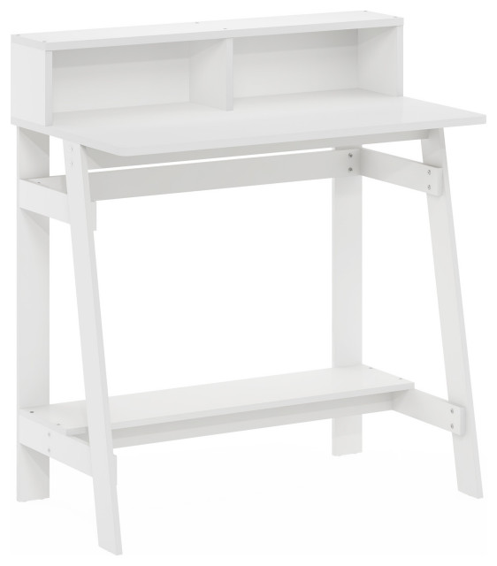 Furinno Simplistic A Frame Computer Desk White - Transitional - Desks ...