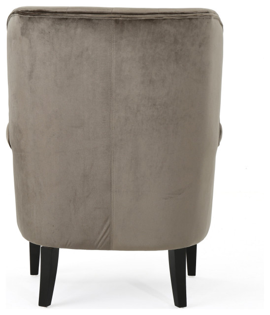 GDF Studio Tommen Tufted Back New Velvet Club Chair - Transitional ...