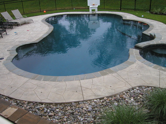 stamped concrete pool deck - Contemporain - Piscine - Baltimore - par ...