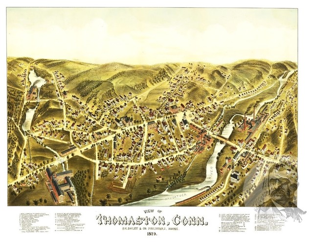 Giclée Prints Kansas Map 1879 Hiawatha Historic Birds Eye View Vintage ...