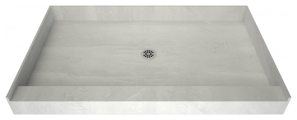Redi Base 36x42 Single Curb Shower Pan With Center Drain - Transitional ...