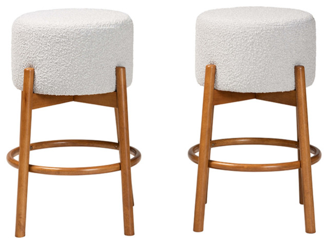 Modern Japandi Bar Stool Set - Midcentury - Bar Stools And Counter ...