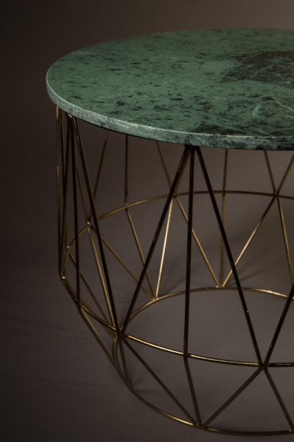 Geometric Wire Base End Table | Dutchbone Boss - Contemporary - Side ...