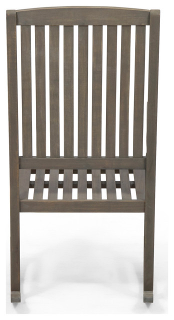 Penny Outdoor Acacia Wood Rocking Chairs, Set of 2 - Transitional ...
