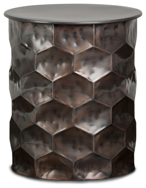 Whitney Contemporary 17" Wide Metal Storage Accent Side Table ...