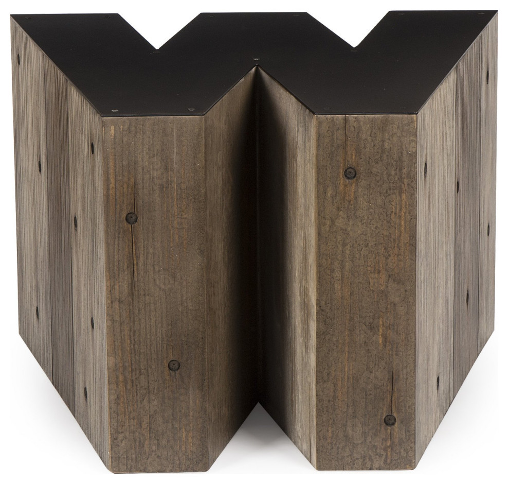 W Letter Side Table - Rustic - Side Tables And End Tables - by Virgil ...