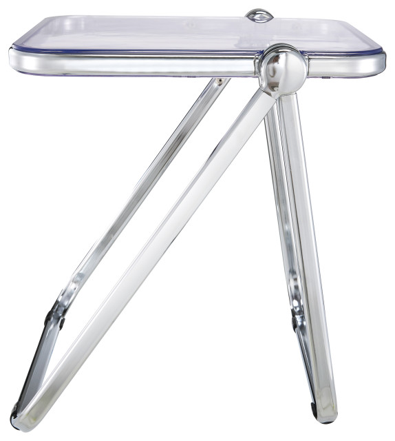 LeisureMod Lawrence Modern Rectangular Folding Table With Aluminum ...