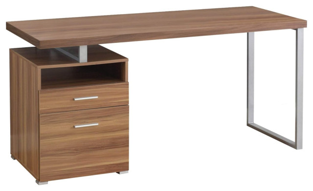 Contemporary Industrial Desk, Left/Right Set Up With Storage Drawers ...