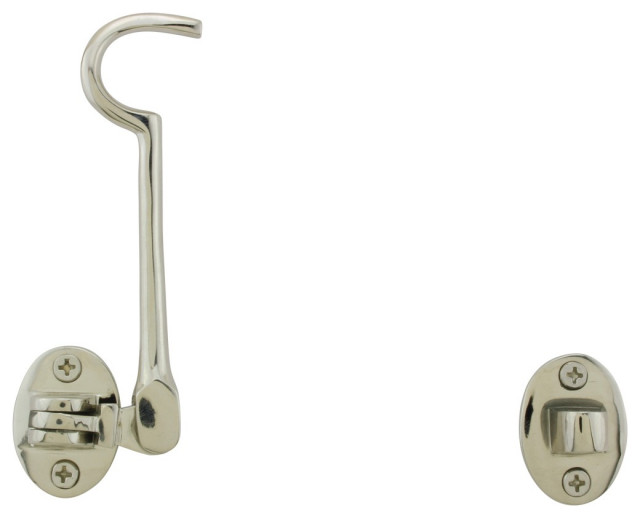 Chrome Polished Solid Brass Swivel Pivot Style Cabin Eyelet Latches 4 ...