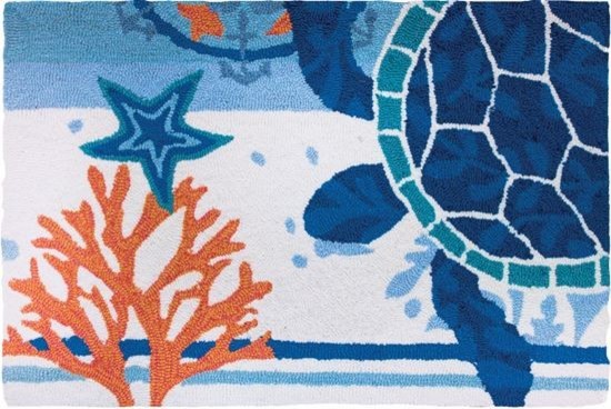 Homefires Turtle Medallion - Beach Style - Area Rugs - by ...