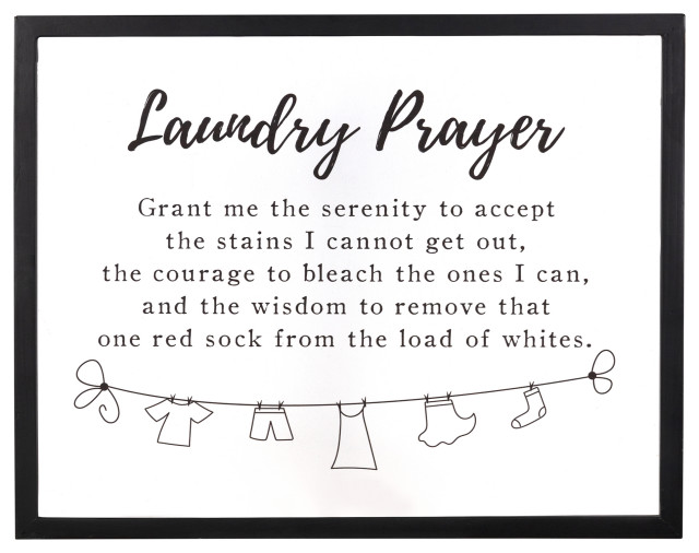 Stratton Home Decor Laundry Prayer Wall Art - Contemporary - Prints And ...