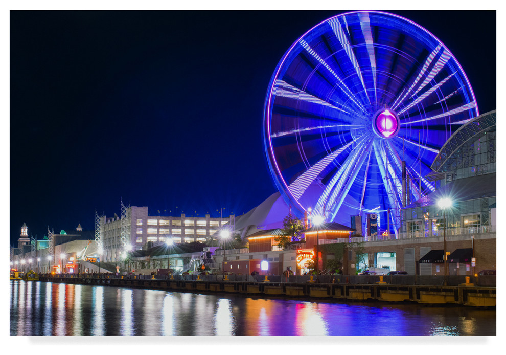 NjR Photos 'Light Wheel' Canvas Art, 47"x30" - Contemporary - Prints ...