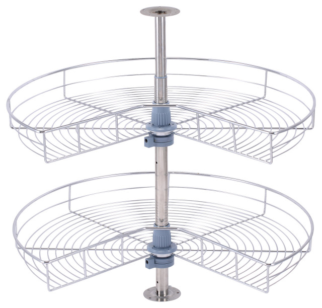 Dowell Lazy Susan, Stainless Steel, 28"d, 270 Degree Double Rack ...