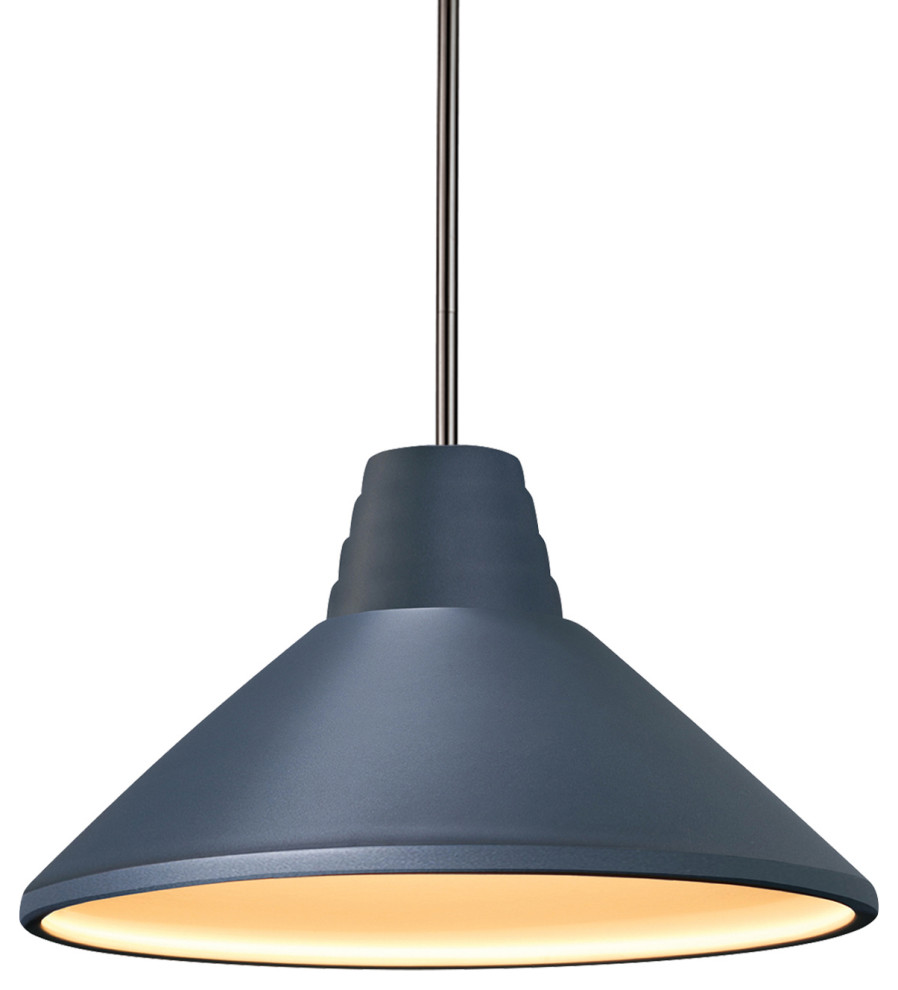 Radiance Ziggurat Pendant, Midnight Sky, Brushed Nickel, Rigid Stem ...