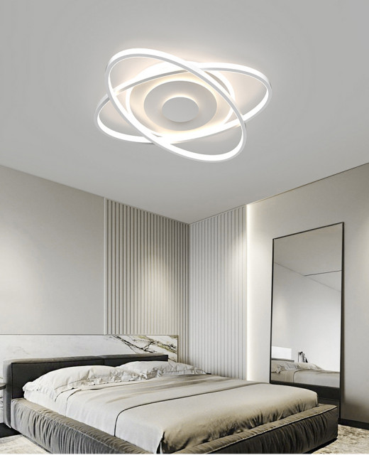 Round LED Ceiling Light For Living Room, Dining Room, Study, L21.7xw21 ...