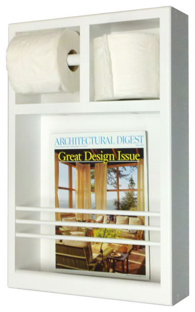 Montclair Combination Toilet Paper Holder On the Wall Magazine Rack ...