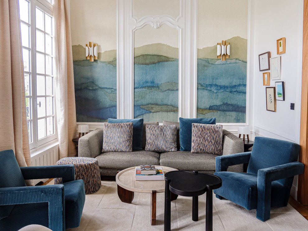 Haussamannien de 100m² au charme intemporel - Contemporain - Salon ...