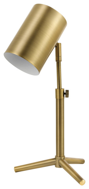 Pratt 18" Matte Brass Desk Lamp - Contemporary - Desk Lamps - by Globe ...