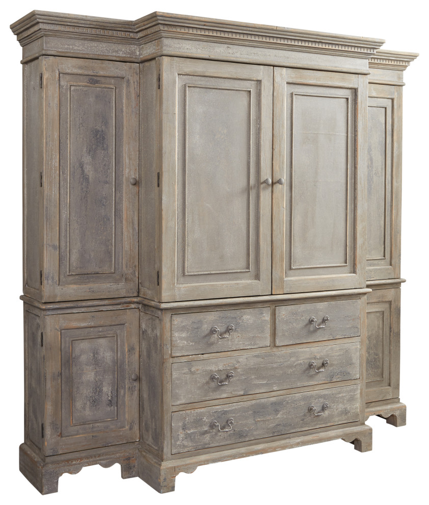 Churchill Reclaimed Pine Shabby Chic Cabinet - Farmhouse - China ...