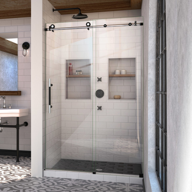 Dreamline Enigma-Xt 44 To 48" Fully Frameless Sliding Shower Door - Contemporary - Shower Doors ...