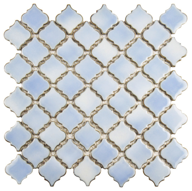 Hudson Tangier Porcelain Mosaic Floor and Wall Tile, Frost, Sample ...