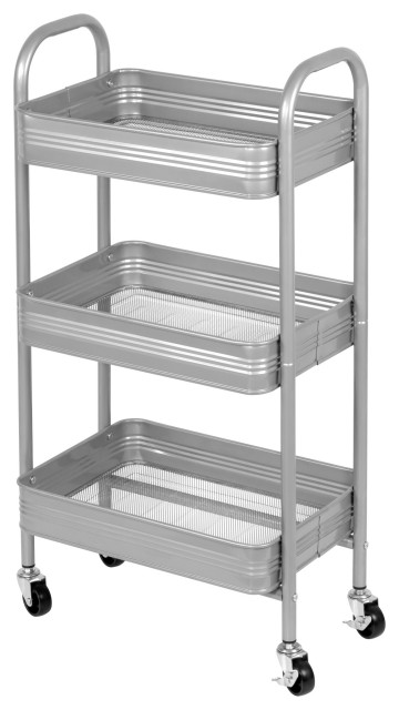 3 Tier Rolling Metal Cart with Wheels - Utility Carts - by Richards ...