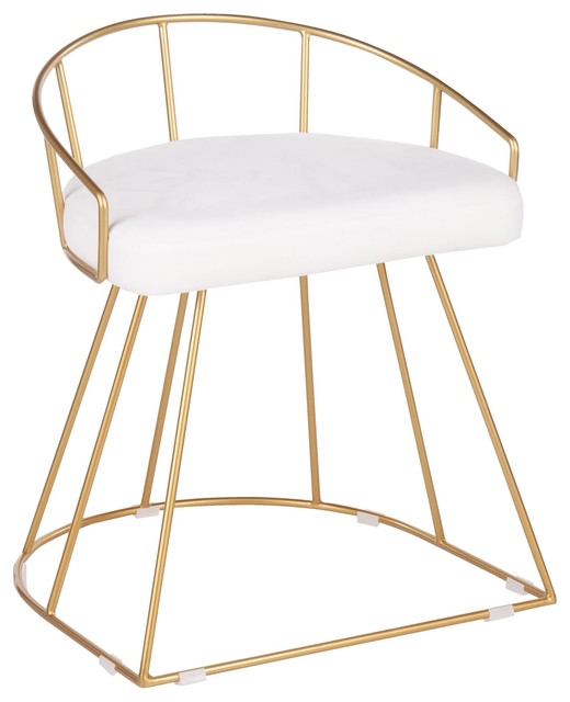 Canary Glam/Contemporary Vanity Stool - Contemporary - Vanity Stools ...