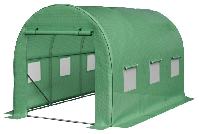 Walk, Greenhouse Outdoor Green House With Windows Mesh-Reinforced Cover ...