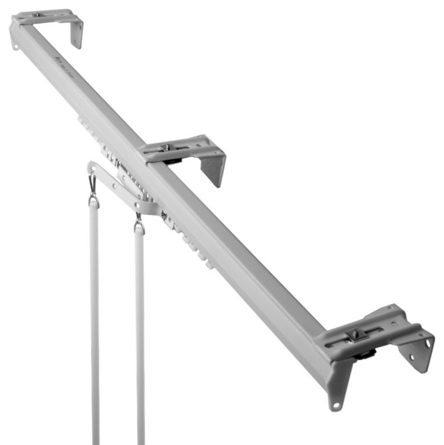 Baton Draw White Traverse 120-170" - Transitional - Curtain Rods - by ...