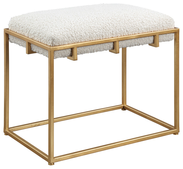 Uttermost 23663 Paradox 24"W Gold Contemporary Seat Bench ...