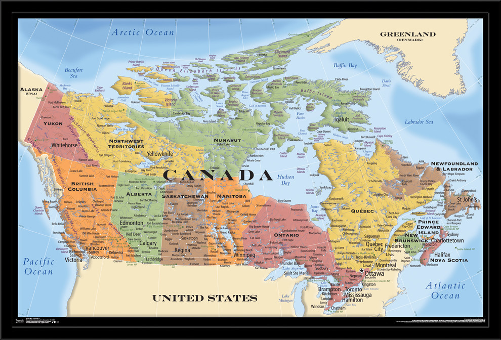Map Canada Poster - Contemporary - Prints And Posters - by Trends ...