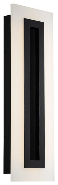 Modern Forms Shadow 24" Outdoor Wall Light in Black, 8 - Modern ...