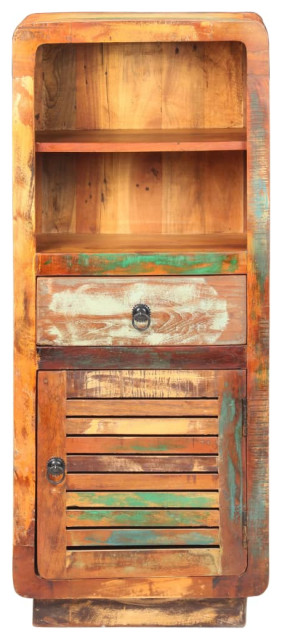 vidaXL Highboard Floor Storage Cabinet Accent Cabinet Solid Reclaimed ...