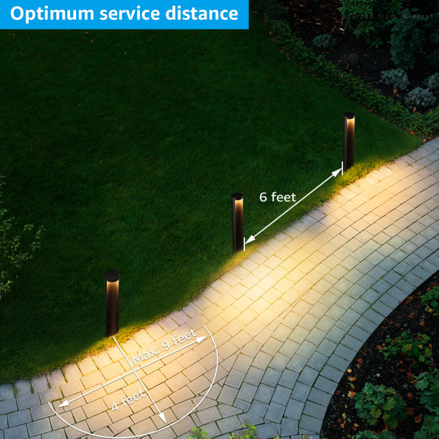 12-Pack LED Landscape Pathway Light, Low Voltage Side Lit Path lights ...