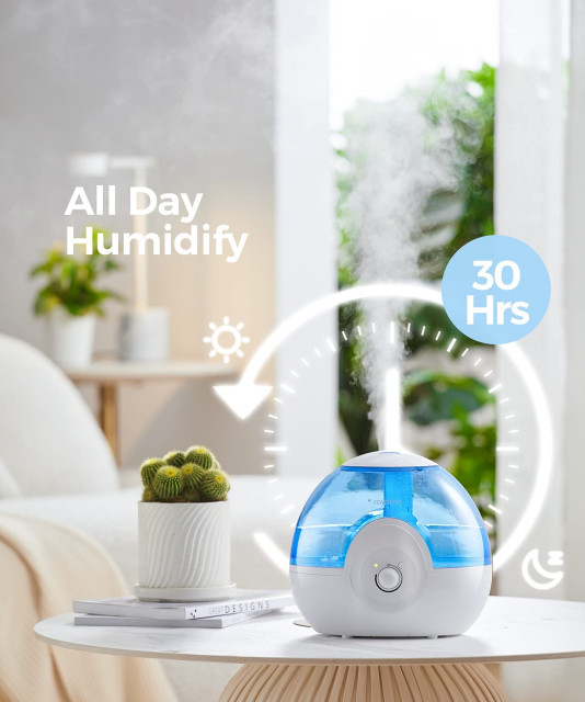 Cool Mist 2.2L Humidifiers for Bedroom, 28dB Whisper-Quite Humidifier ...
