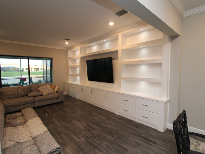Custom Built-In Entertainment Center - Floor to Ceiling, Wall to Wall ...
