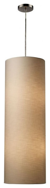 Satin Nickel 4-Light Mini Pendant Fabric Shade (1) -Retro Style Pendant ...