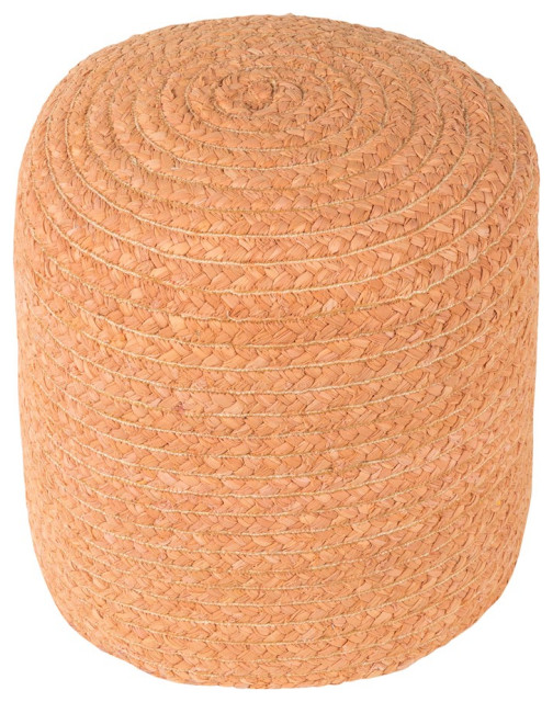 Pinmar Pouf by Surya, Peach/Khaki/Camel - Beach Style - Floor Pillows And Poufs - by ShopFreely ...