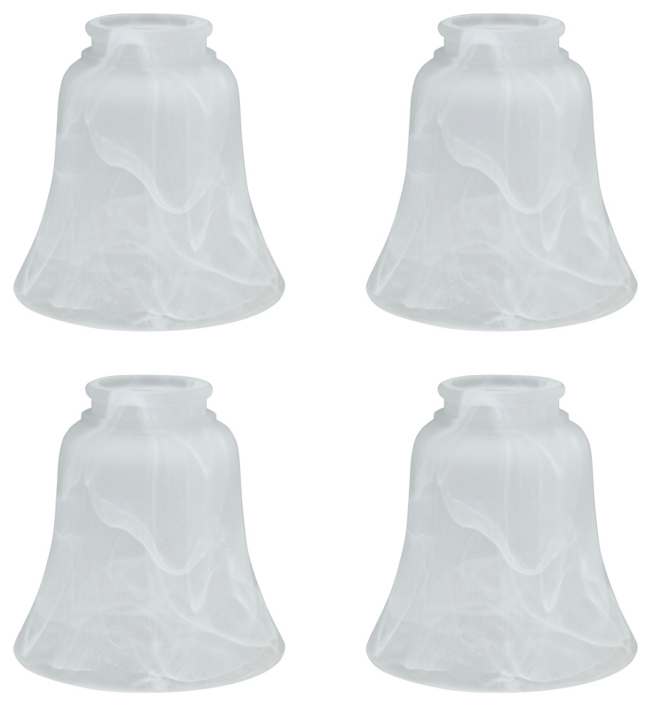 Aspen Creative 23030-4 Replacement Bell Shaped Alabaster Glass Shade 4 ...