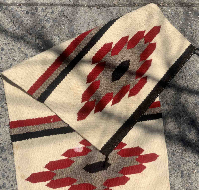 Handmade Antique Native American Navajo Rug 1.7'x2.9', 51cmx88cm 1900s ...