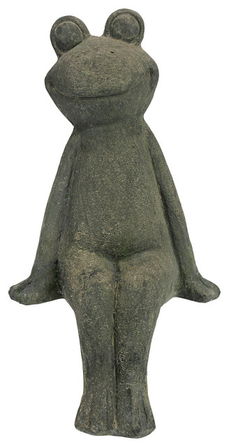 Take A Toad Off Sitting Frog Statue - Eclectic - Garden Statues And ...
